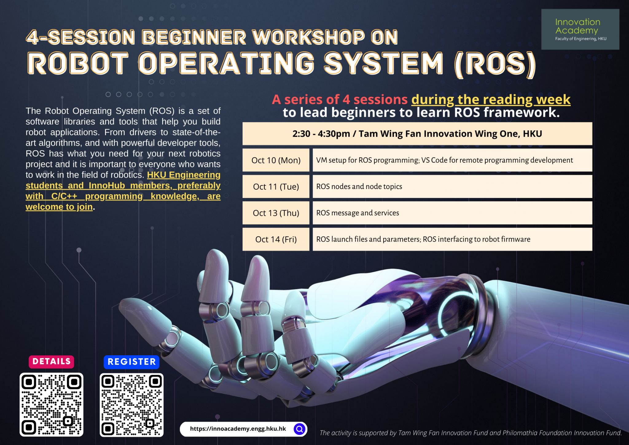 Beginner Workshop on Robot Operating System (ROS) – Innovation Academy
