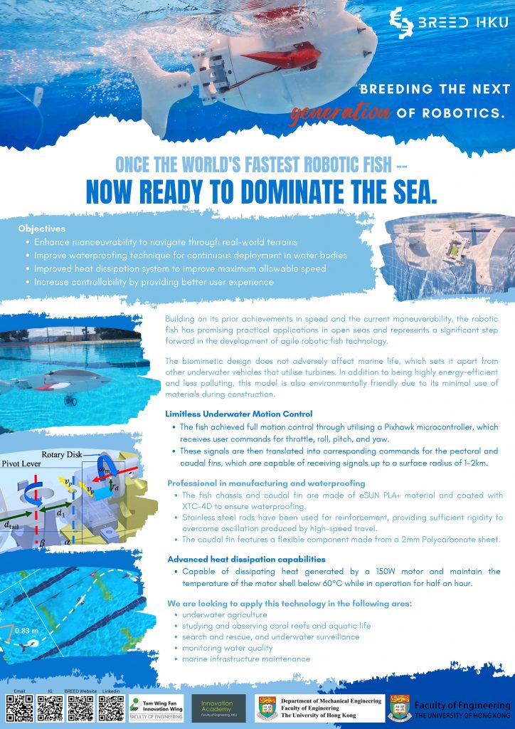 BREED HKU Agile Robotic Fish with 3D Manoeuvrability for Open Water ...