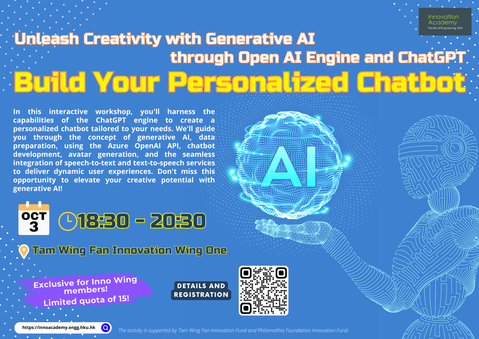 AI Workshop – Build Your Personalized Chatbot – Innovation Academy