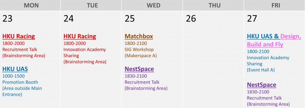 Student Interest Group Promotion Weeks 2024 – Innovation Academy